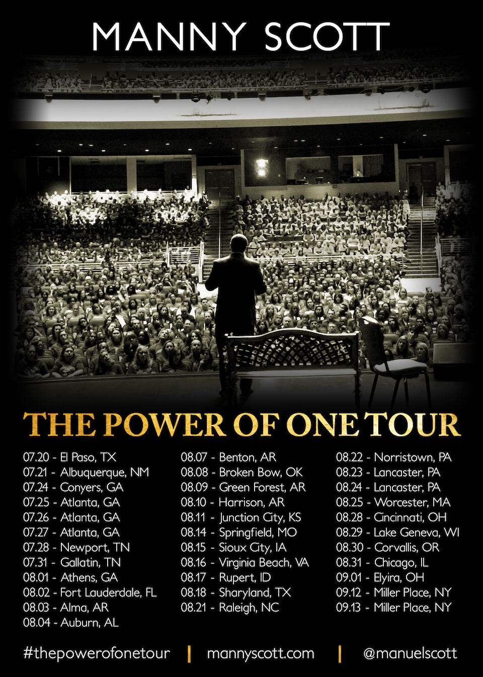 The Power of One Speaking Tour 2017 | Manny Scott